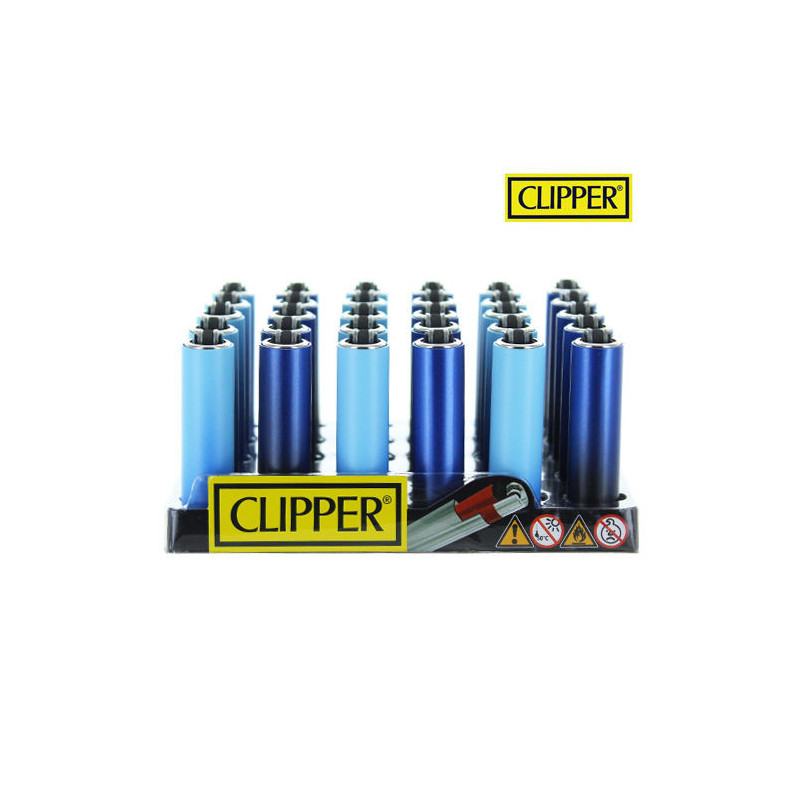 Mini Briquet - Ocean Blue - Metal - Clipper
