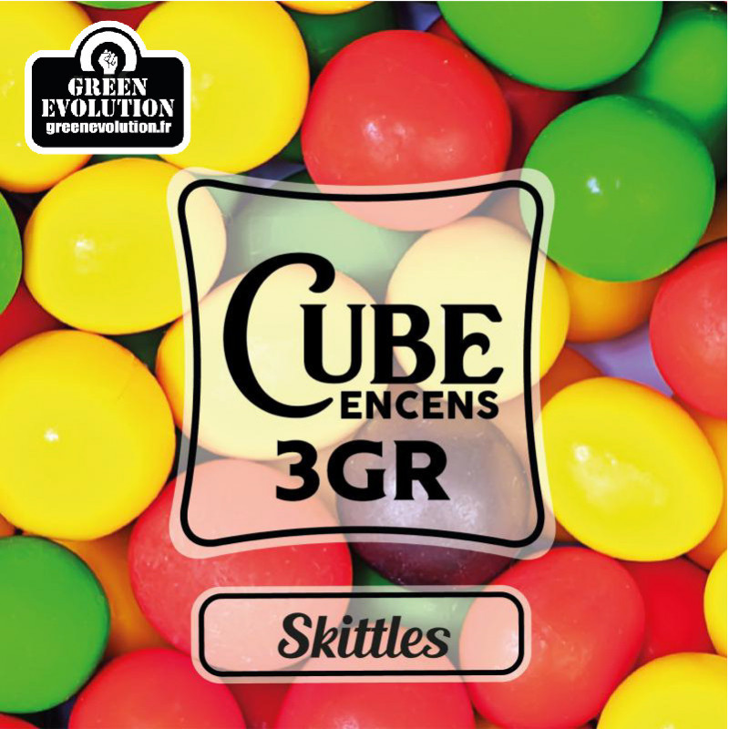 Skittles Cube - résines de CBD - Green Evolution - roots-seeds.fr
